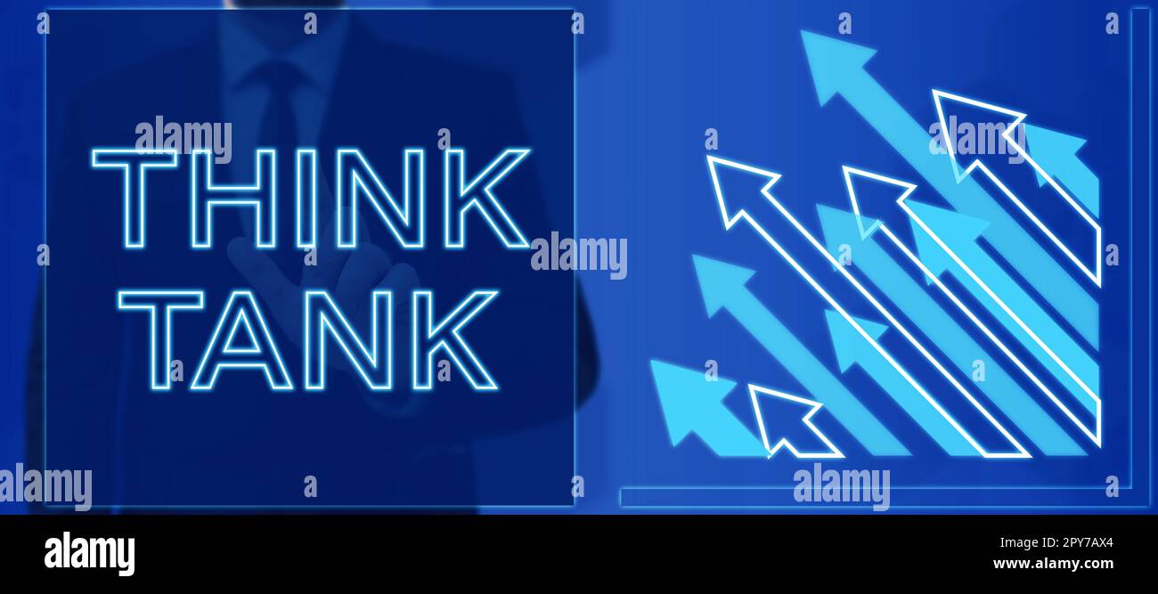 Text caption presenting Think Tank. Business approach Thinking of ...