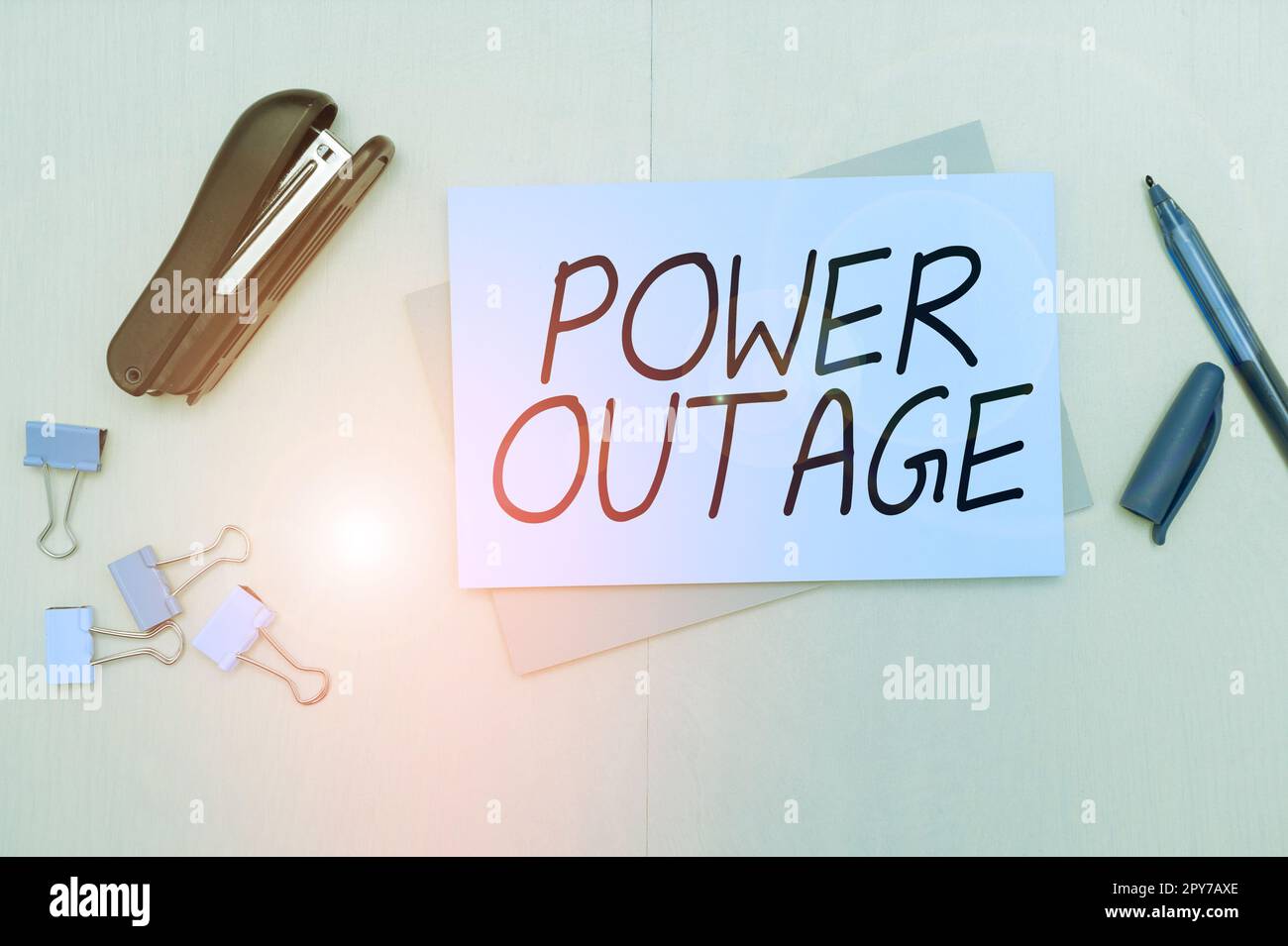 Writing displaying text Power Outage. Business overview The ability to ...