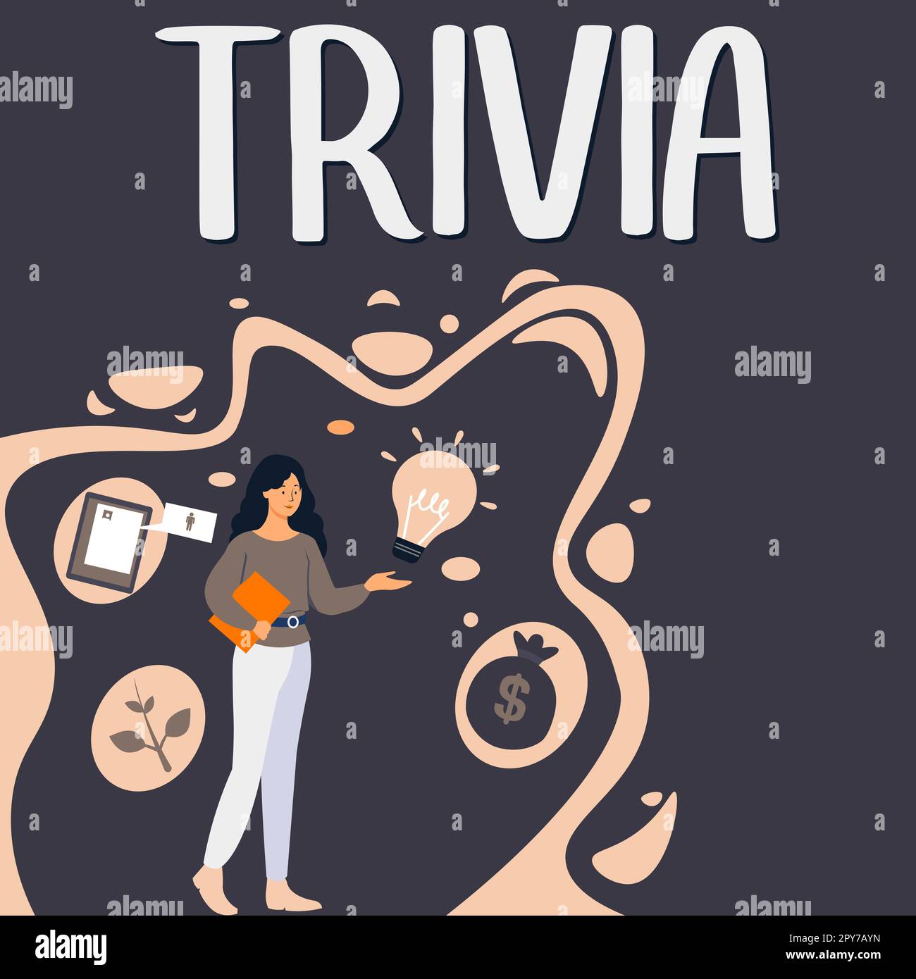 Text showing inspiration Trivia. Word for details considerations pieces ...
