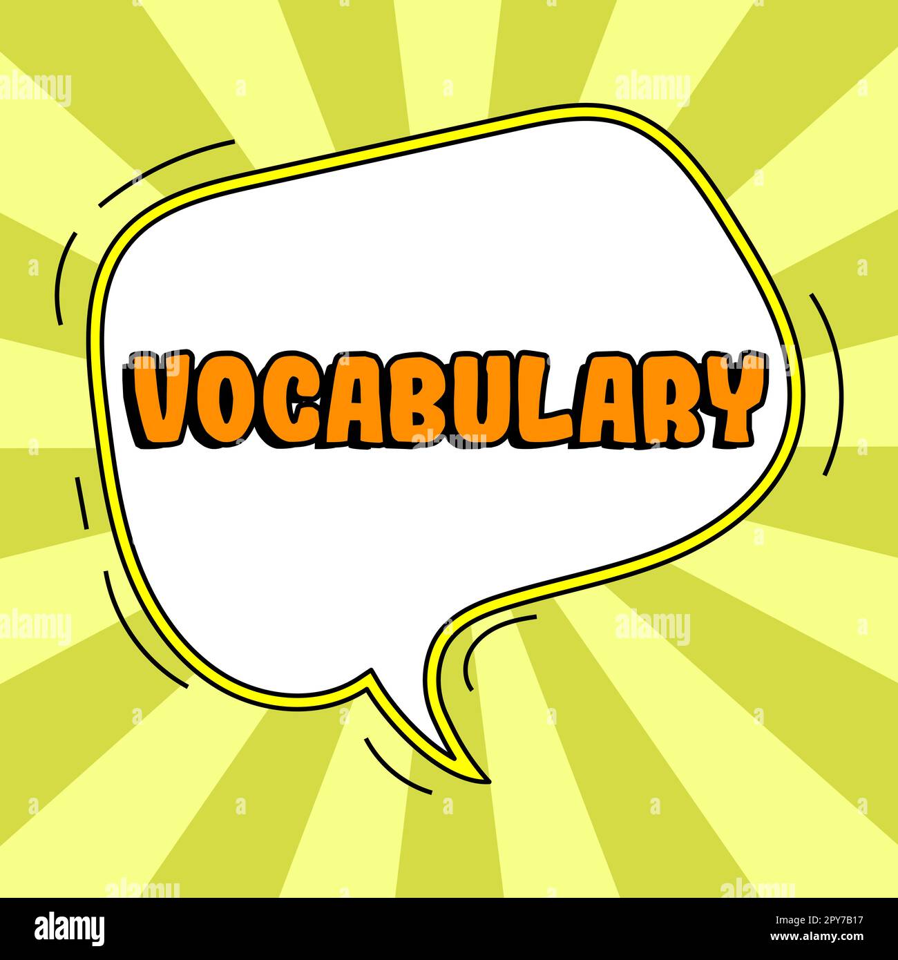 Handwriting text Vocabulary. Word Written on collection of words and ...