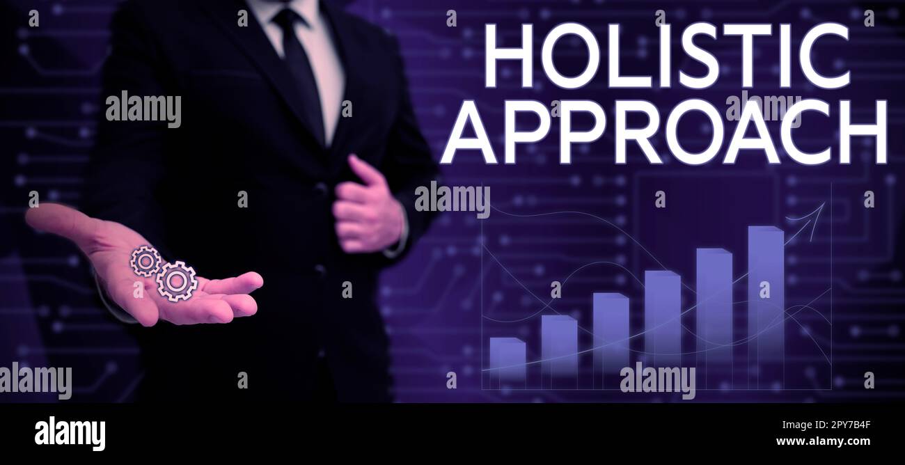 Conceptual Display Holistic Approach Word Written On Characterized Belief That Parts Something