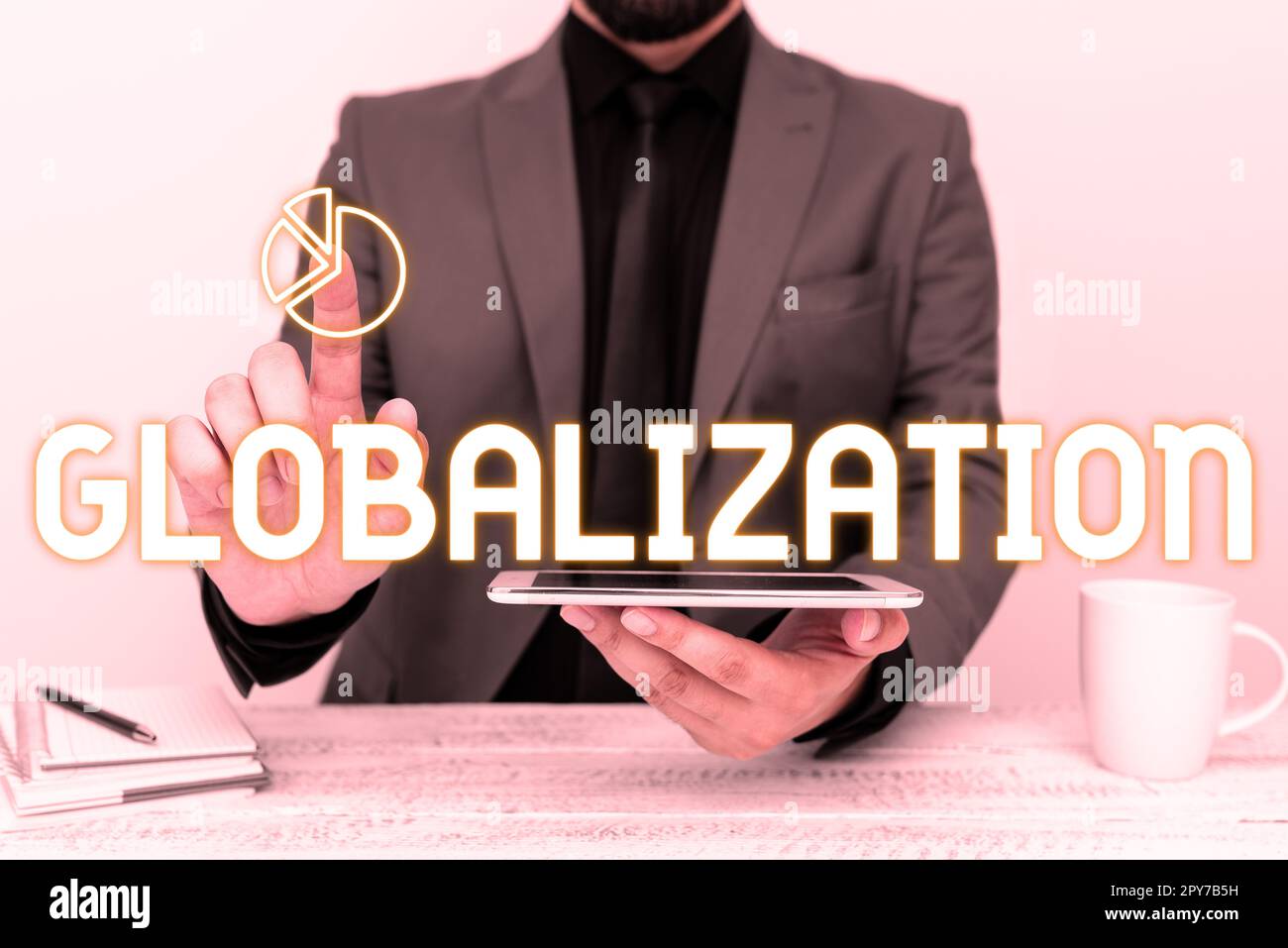 Writing displaying text Globalization. Business concept development of ...
