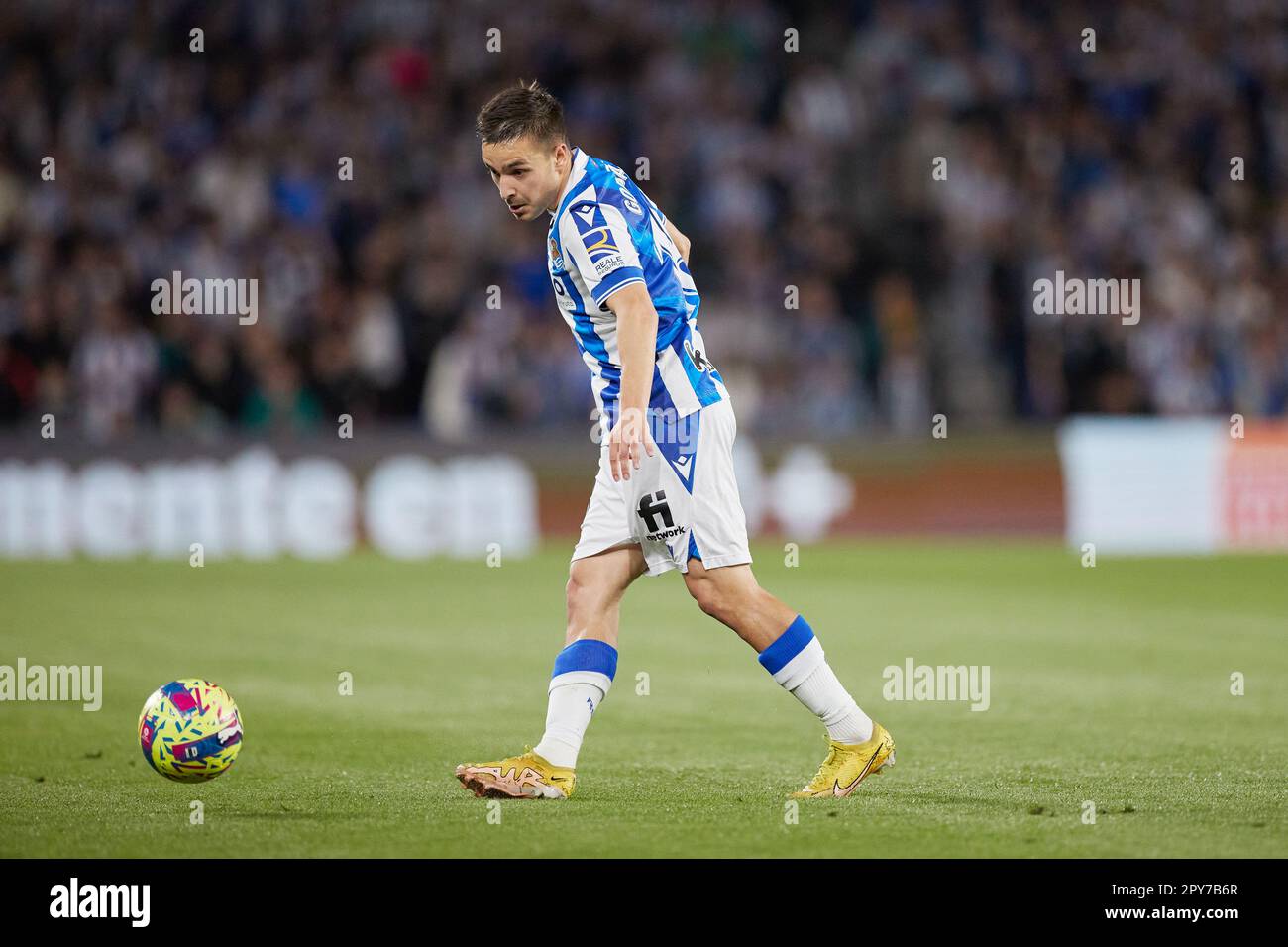Andoni Gorosabel of Real Sociedad during the Spanish championship La ...