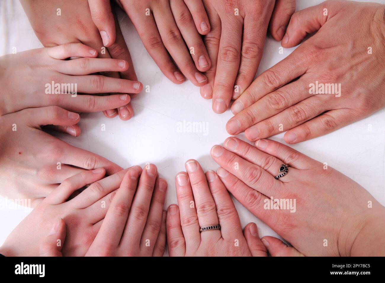 Children raised hands white hi-res stock photography and images - Alamy