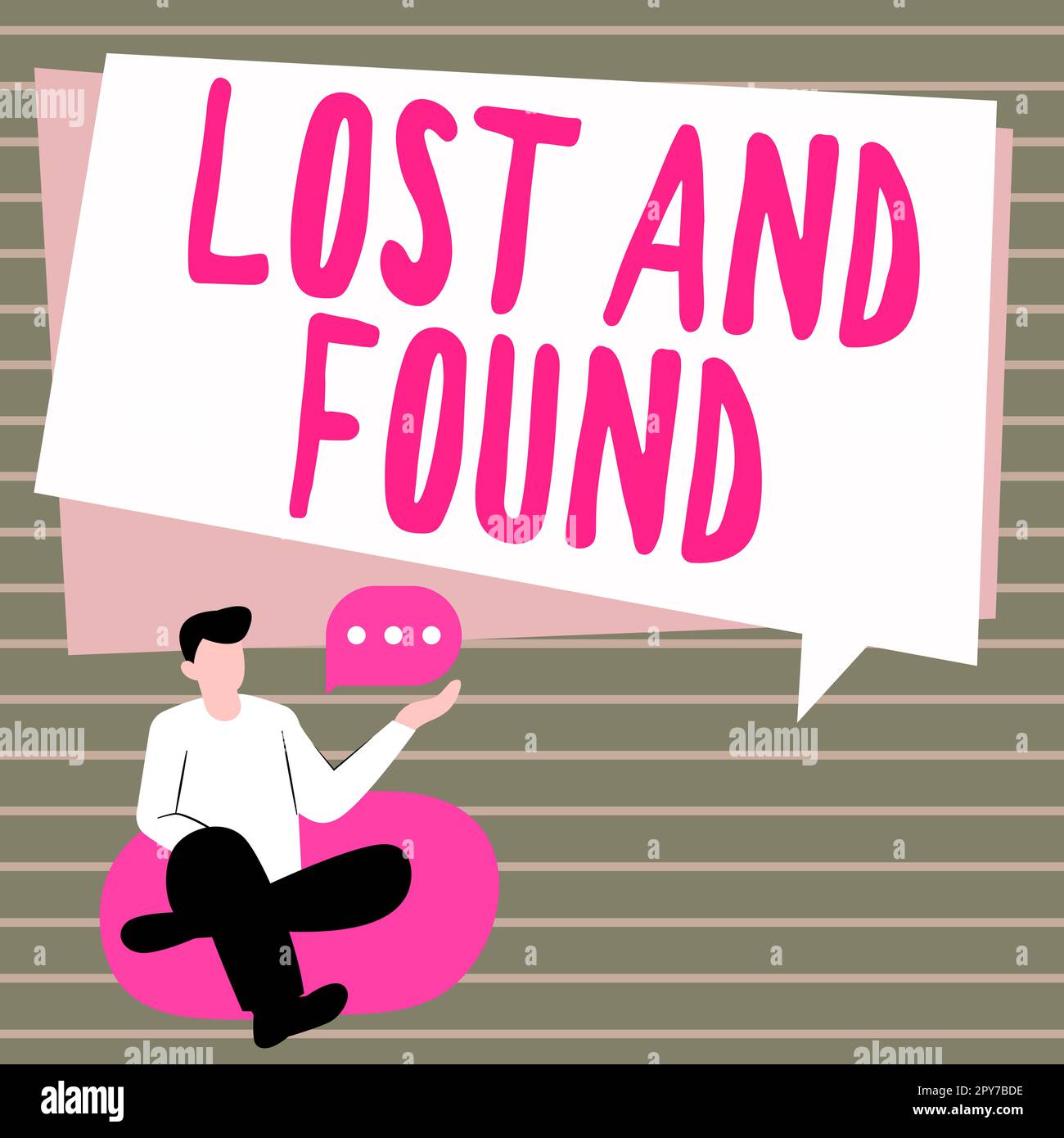 Text sign showing Lost And Found. Business concept Place where you can ...