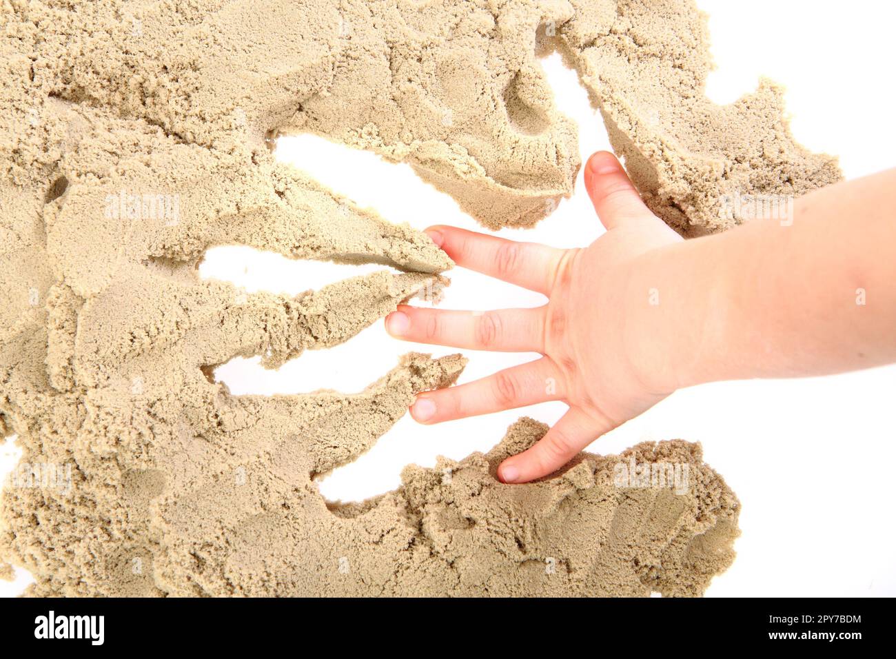 human print in sand as nice background Stock Photo - Alamy