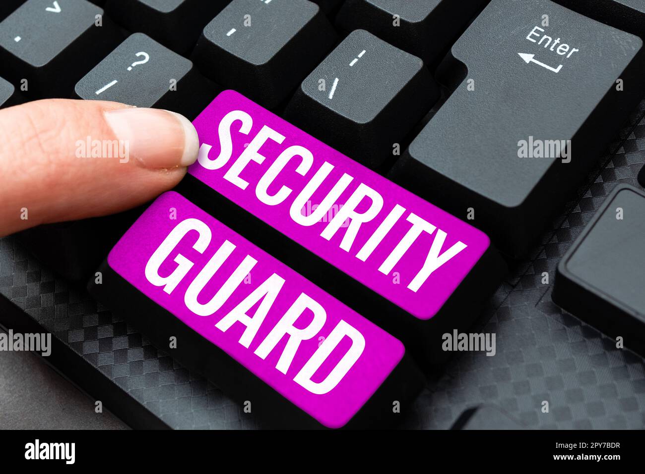 Sign Displaying Security Guard Business Approach Tools Used To Manage Multiple Security