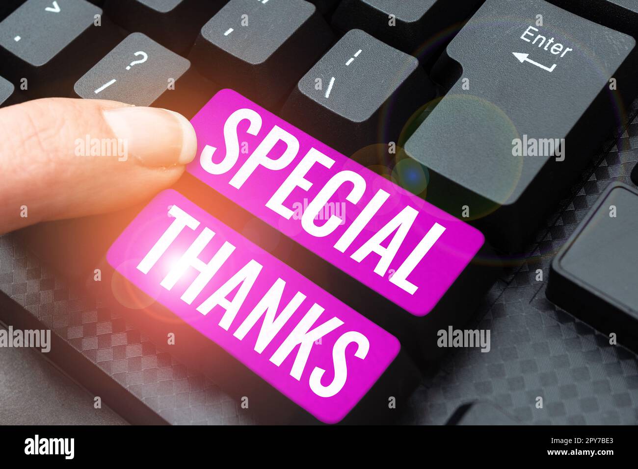 Conceptual display Special Thanks. Concept meaning expression of ...