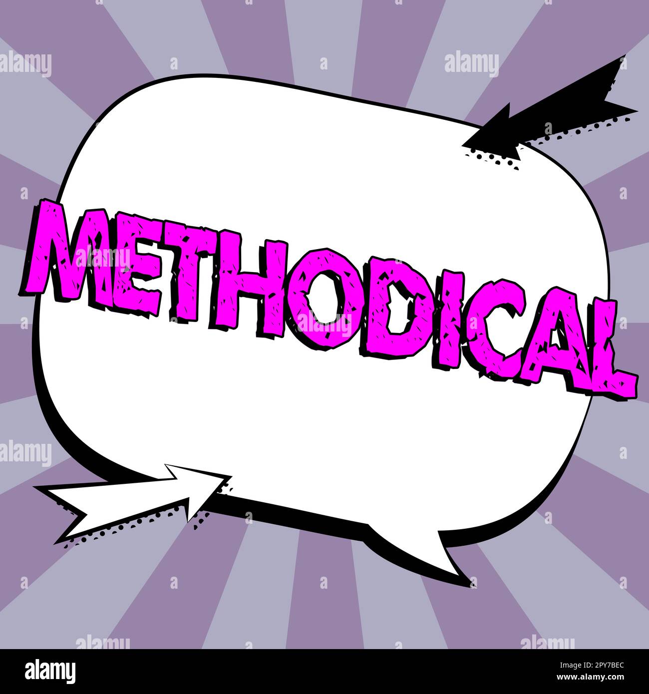 Text caption presenting Methodical. Word Written on System of Methods used in a study or ...