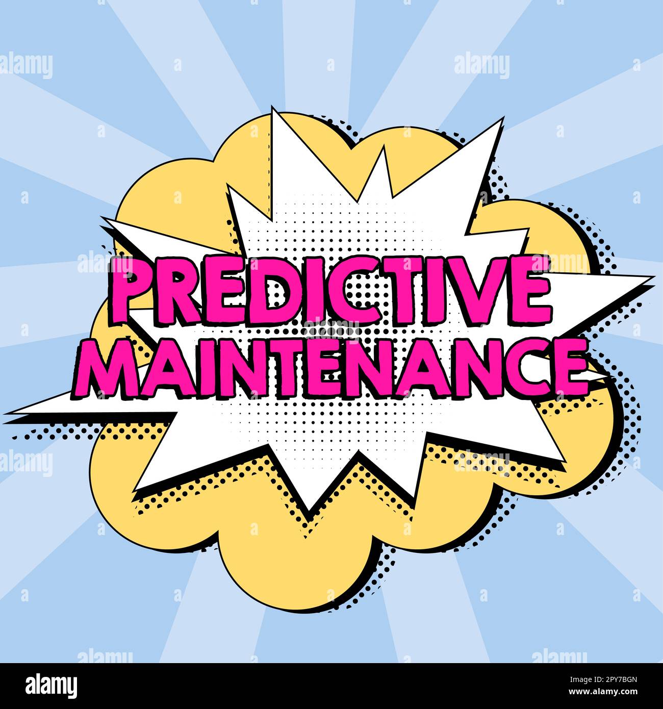 Text sign showing Predictive Maintenance. Business showcase Predict ...