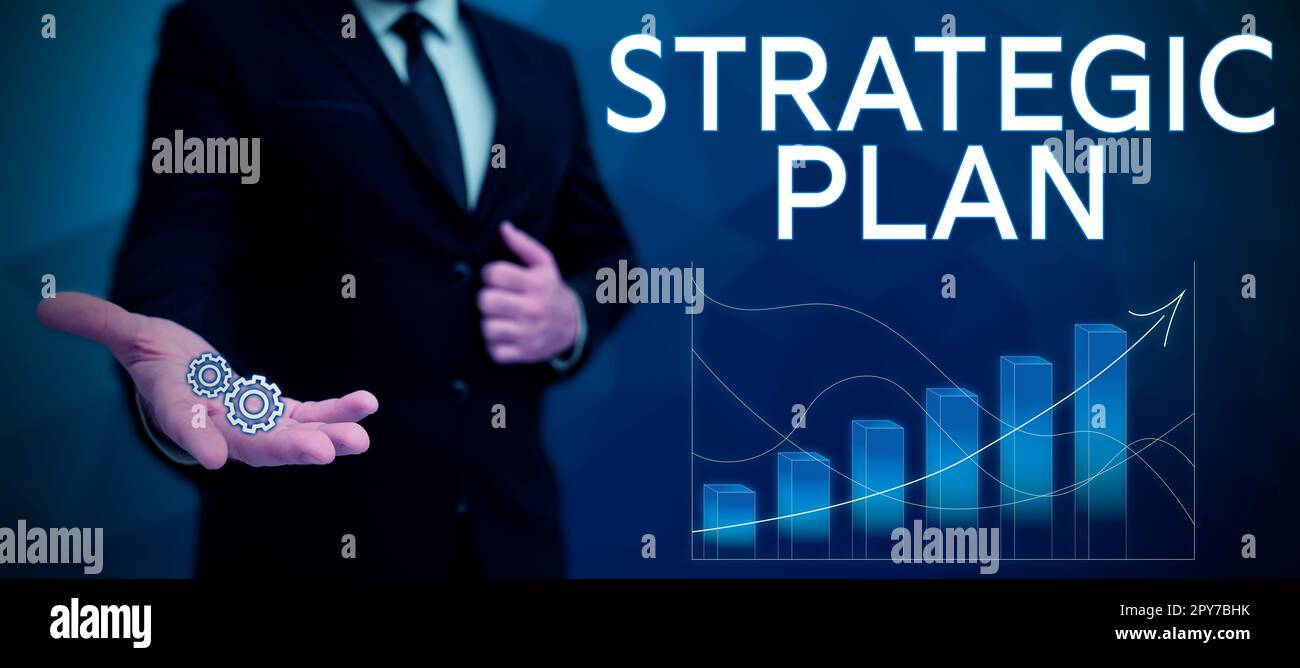 Conceptual caption Strategic Plan. Business approach A process of ...