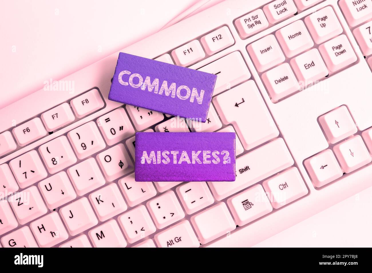 Writing displaying text Common Mistakes. Word Written on repeat act or ...