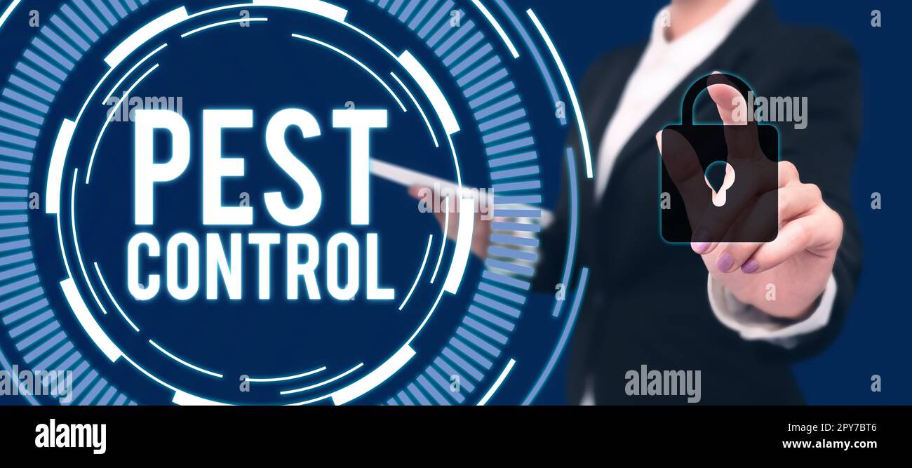 Handwriting text Pest Control. Internet Concept Killing destructive ...