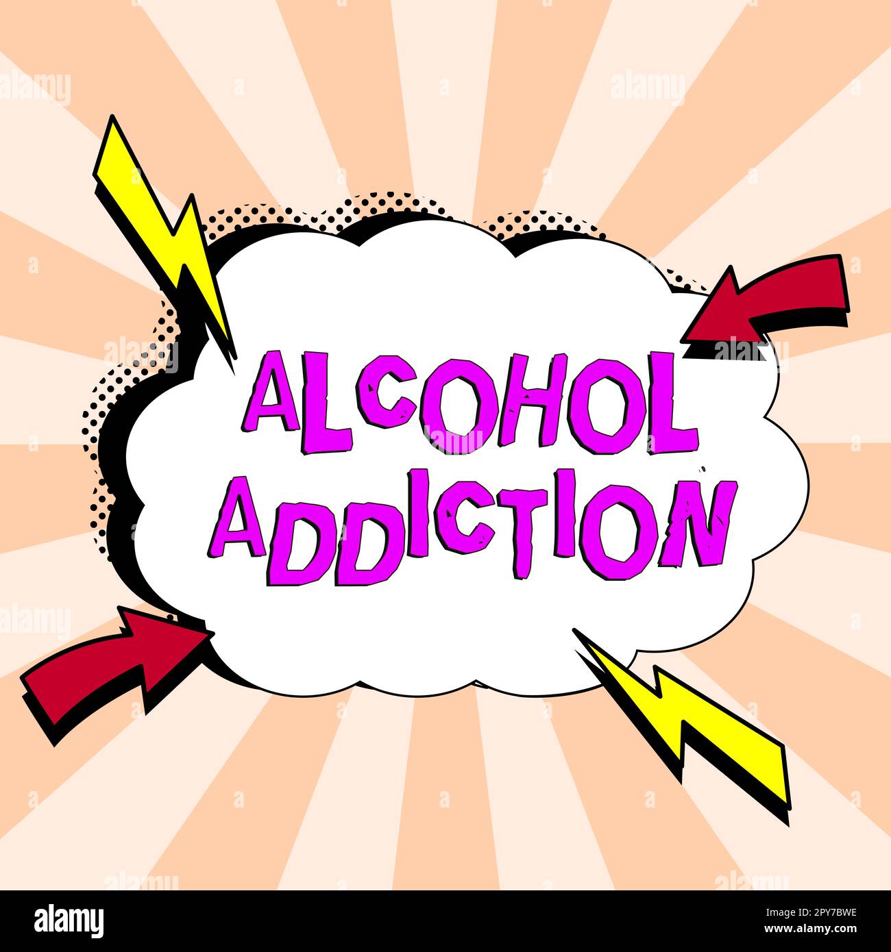 Text sign showing Alcohol Addiction. Business idea characterized by ...