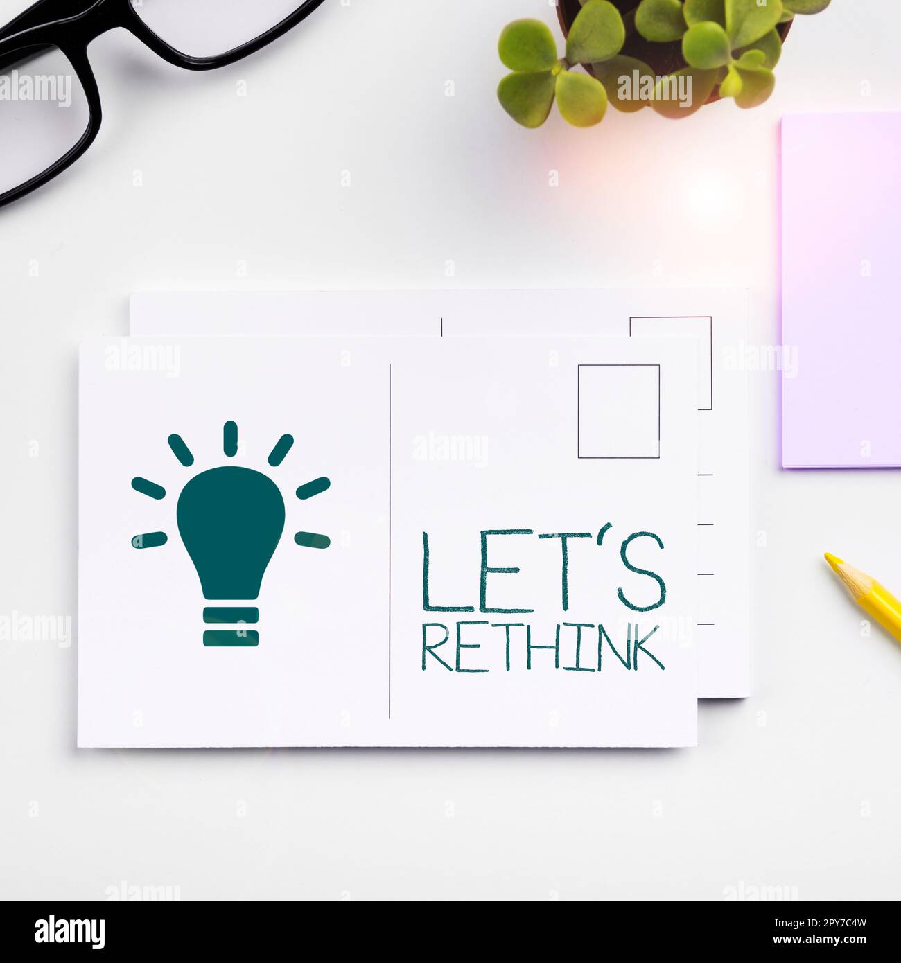 Sign displaying Let's Rethink. Business idea an Afterthought To ...
