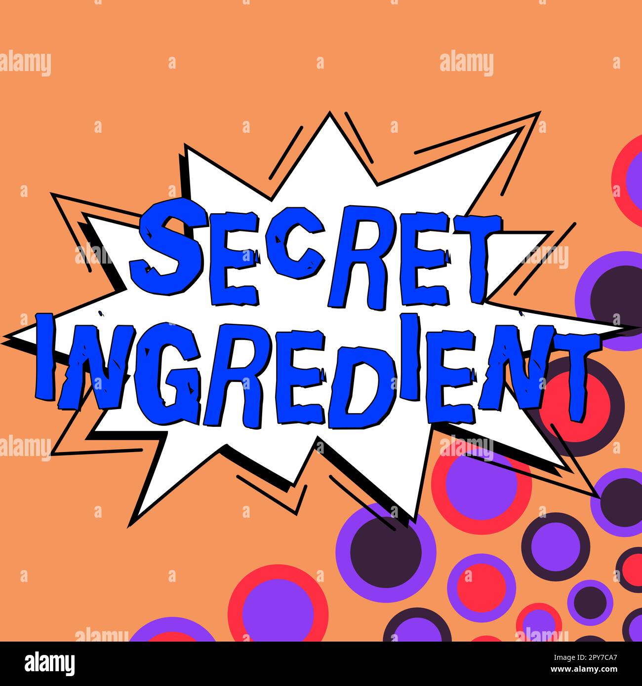 Conceptual display Secret Ingredient. Conceptual photo special ...