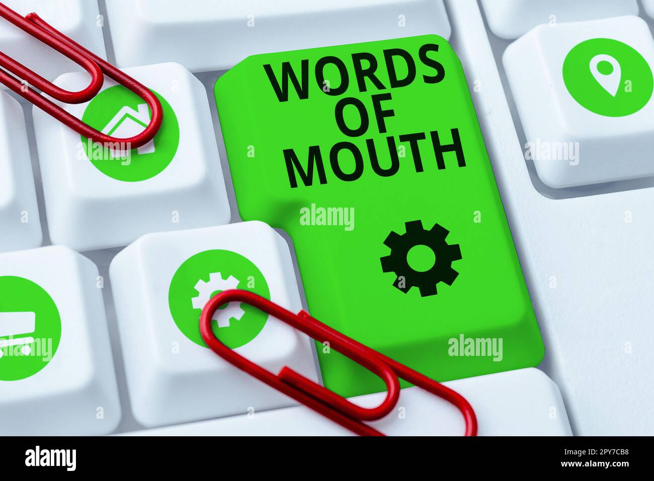 Text caption presenting Words Of Mouth. Word Written on simple ...