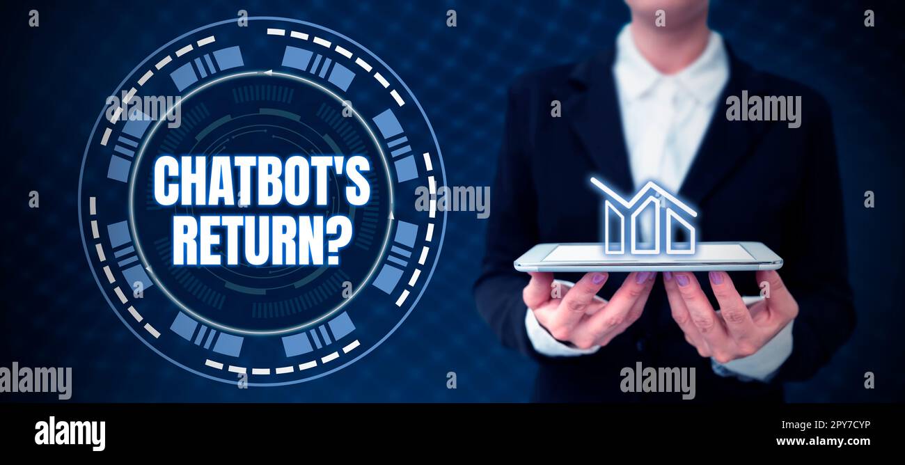 Conceptual Display Chatbots Return Business Overview Program That Communicate Use Text
