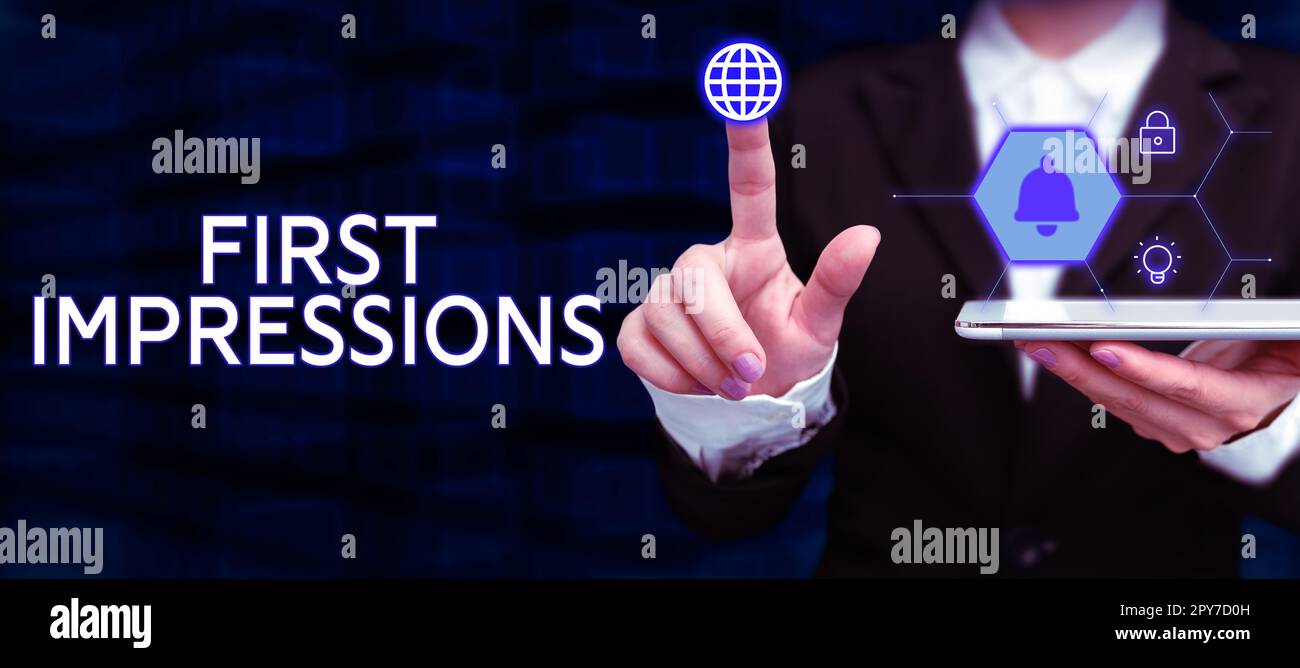 Conceptual display First Impressions. Concept meaning What a person ...