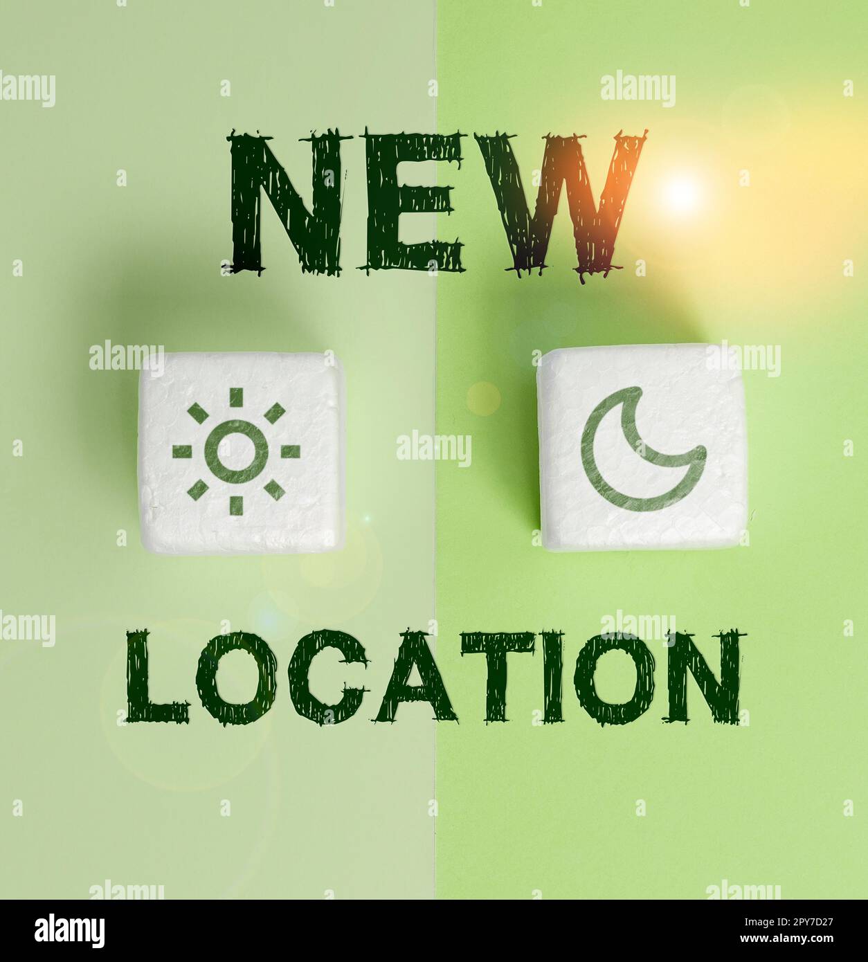 Conceptual display New Location. Internet Concept Get located on a new ...