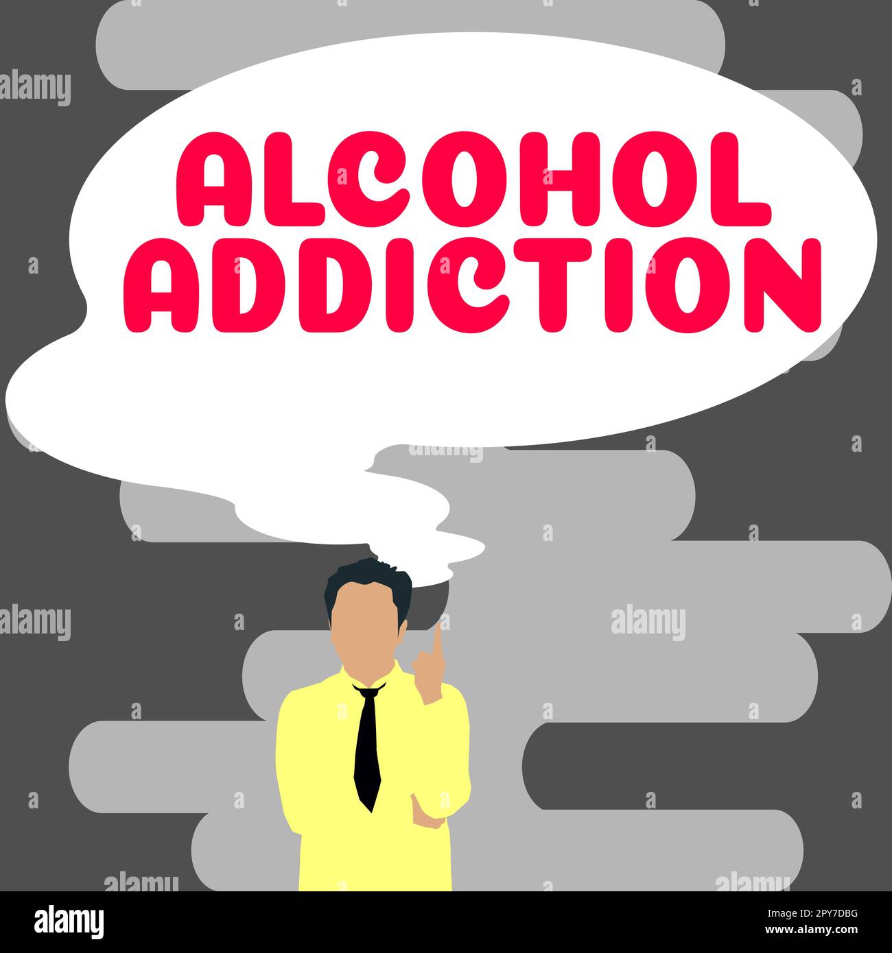 Sign displaying Alcohol Addiction. Business idea characterized by ...