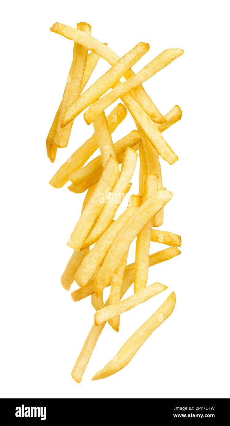 Group of french fries isolated on white - clipping path included Stock ...