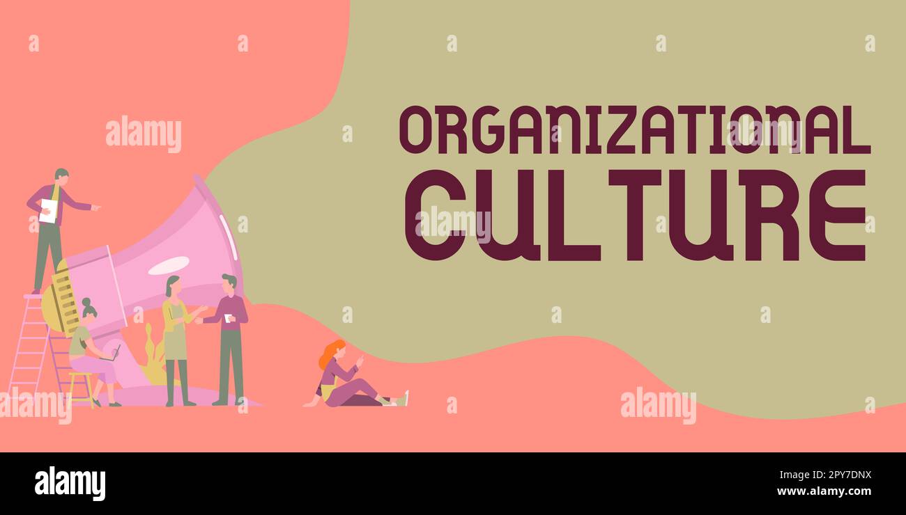 Writing displaying text Organizational Culture. Word for the study of ...