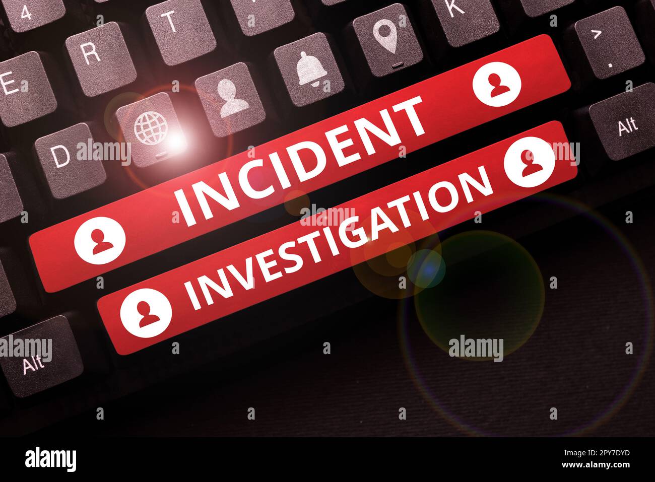Sign displaying Incident Investigation. Concept meaning responsible for ...