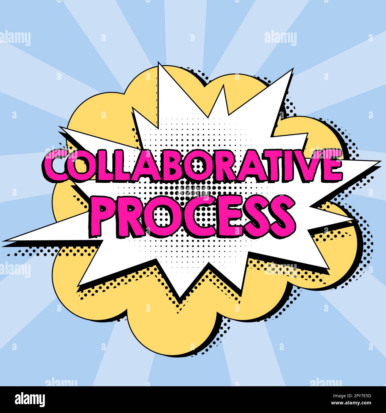 Text sign showing Collaborative Process. Word Written on people and ...