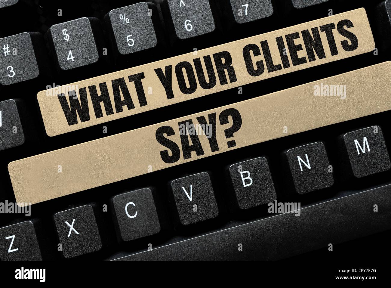 Conceptual display What Your Clients Say. Concept meaning expression of ...