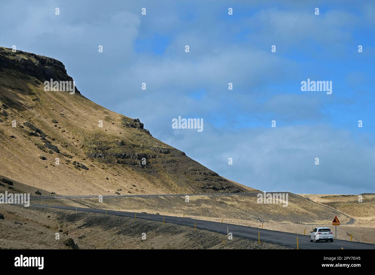Snaefellsnes peninsula with road no. 54 in the west of Iceland Stock ...