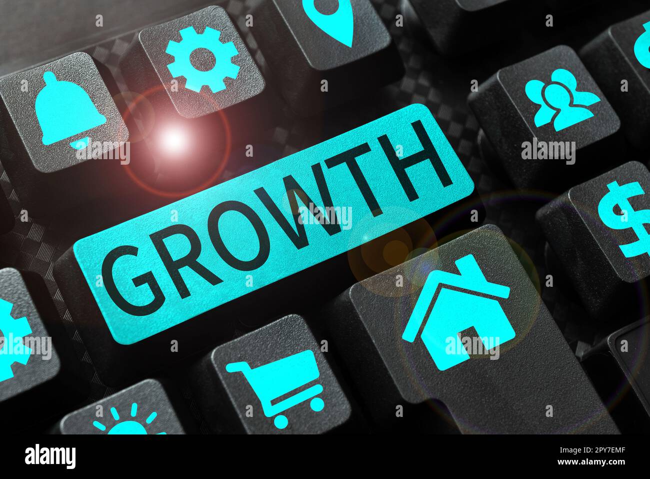 Text caption presenting Growth. Word for process of increasing in size ...