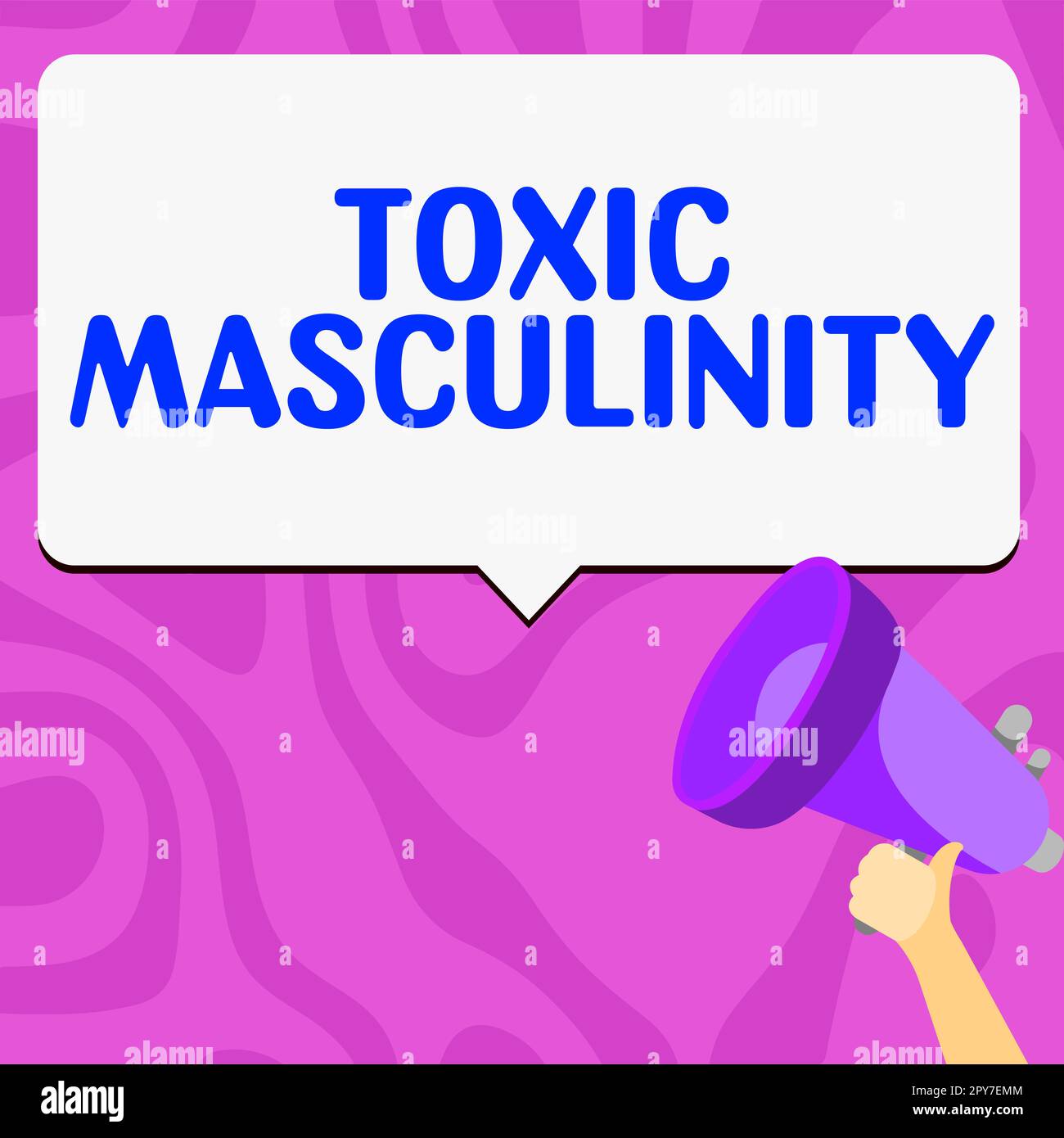 Conceptual display Toxic Masculinity. Conceptual photo describes narrow ...