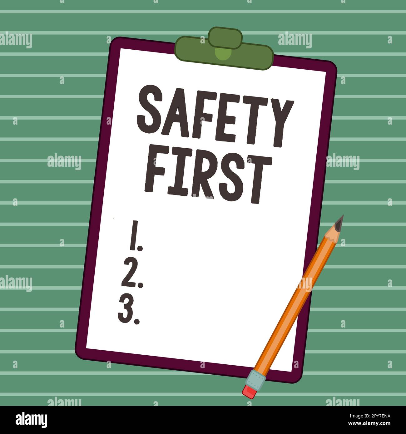 Sign displaying Safety First. Conceptual photo Avoid any unnecessary ...