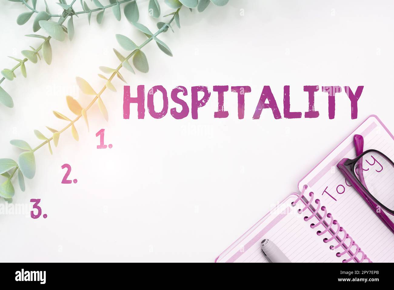 Conceptual caption Hospitality. Business concept the friendly and ...