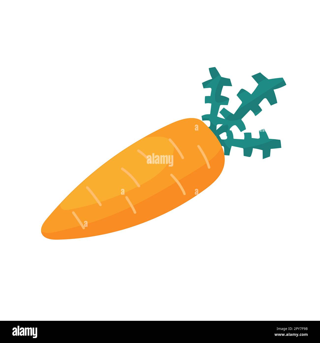 Carrot. Vector cartoon illustration. Isolated on white Stock Vector ...