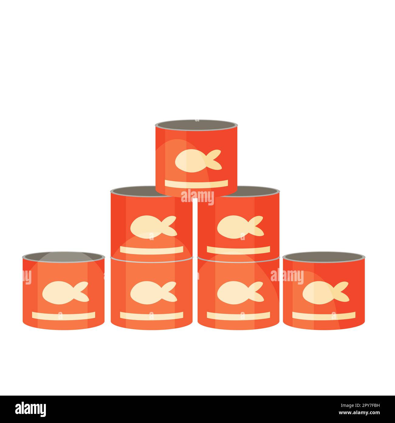 Canned pet food. Vector cartoon illustration. Isolated on white Stock ...