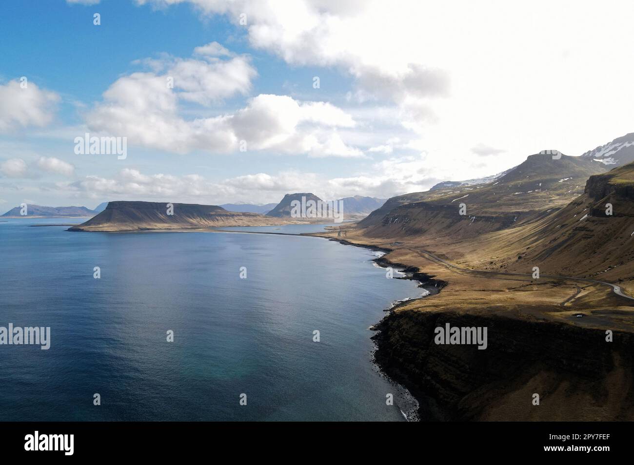 Snaefellsnes peninsula with road no. 54 in the west of Iceland Stock ...
