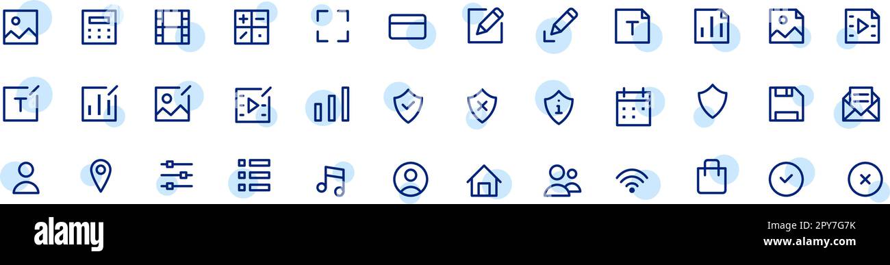 Simple minimalistic ui icons. Download, file type. Website navigation ...