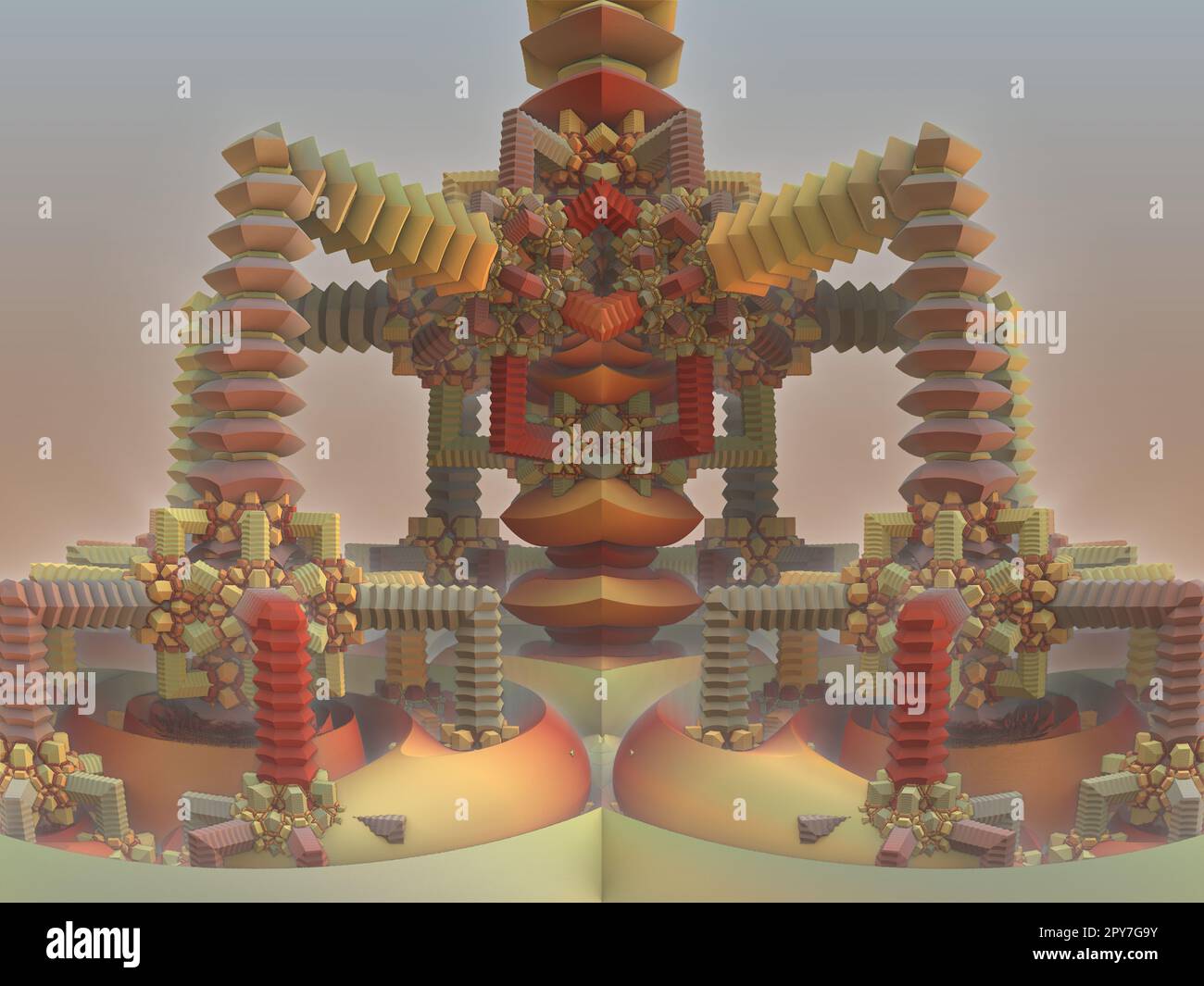 the surface of an alien planet under an alien sun 3d rendering Stock ...