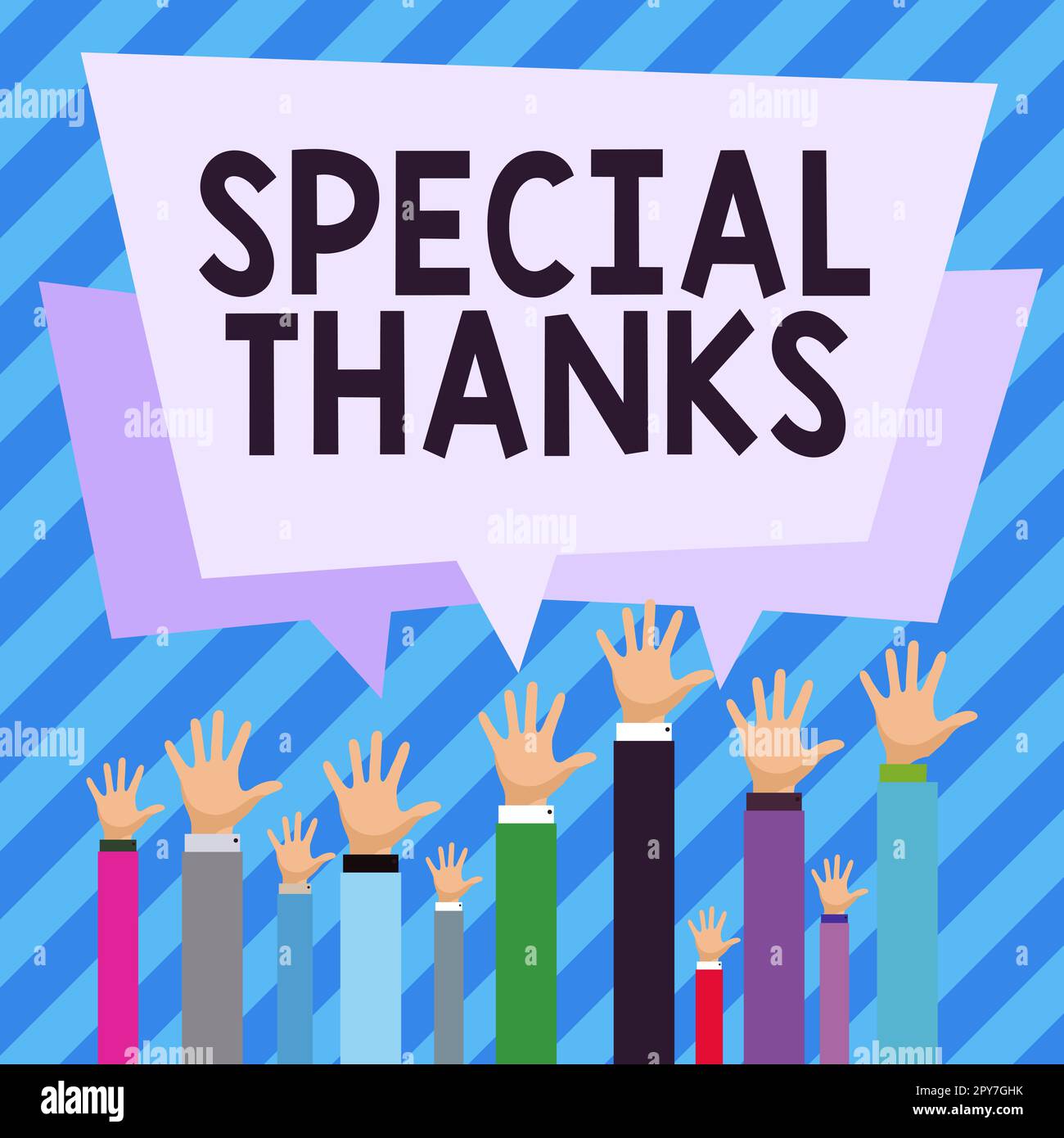 Conceptual caption Special Thanks, Word for expression of appreciation ...