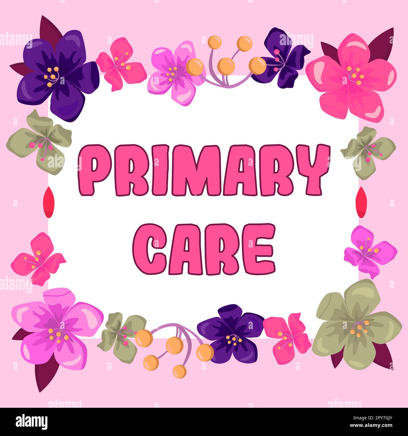 Sign displaying Primary Care. Business idea health care provided by ...