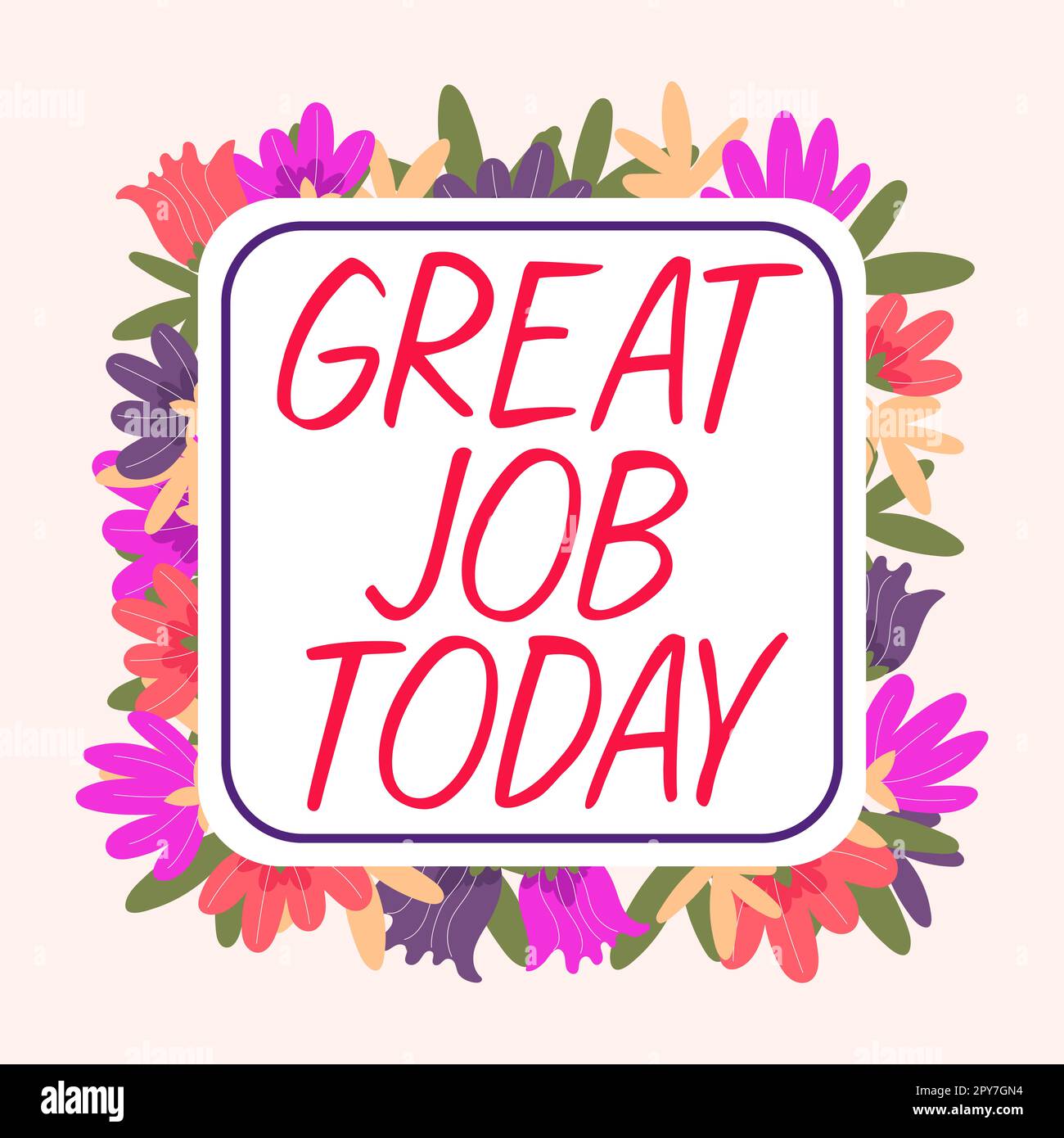 Text caption presenting Great Job Today. Business idea used praising ...