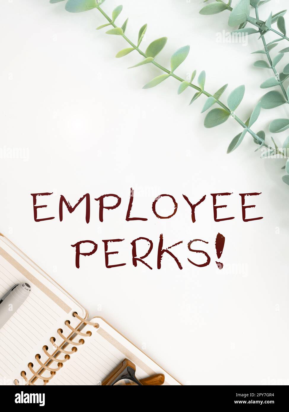 Text sign showing Employee Perks. Concept meaning Worker Benefits ...