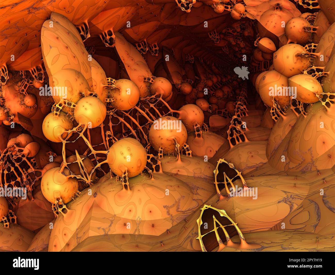 the surface of an alien planet under an alien sun 3d rendering Stock ...