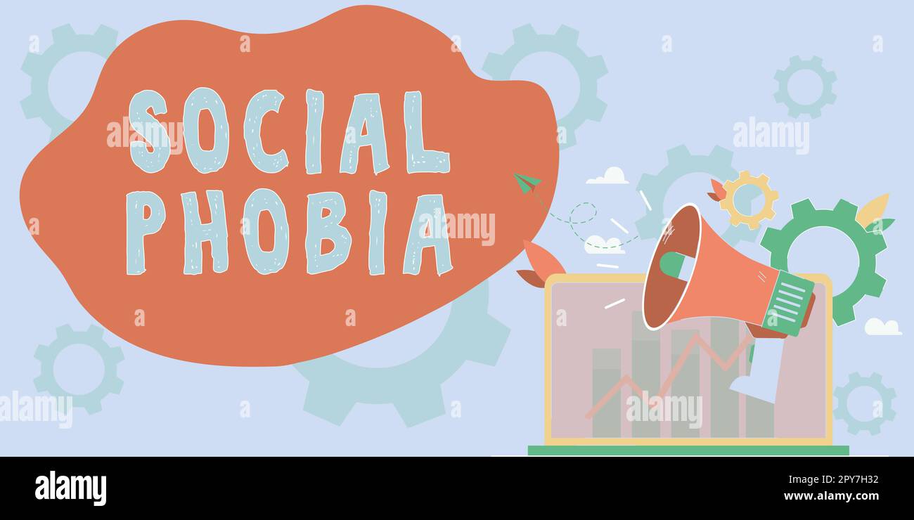 Writing displaying text Social Phobia. Word for overwhelming fear of ... Writing displaying text Social Phobia. Word for overwhelming fear of ...