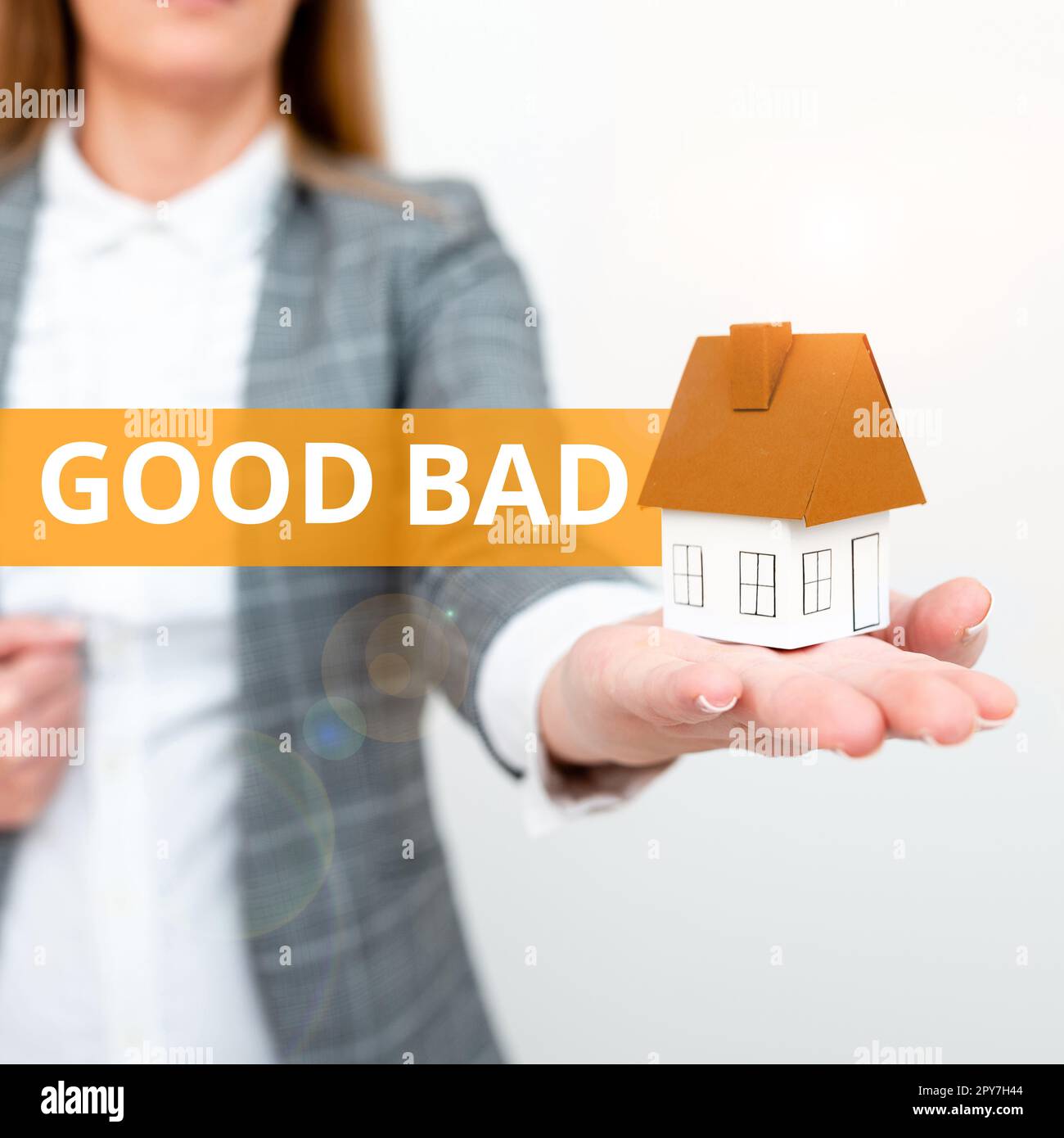 Conceptual caption Good Bad. Word Written on to seem to be going to ...