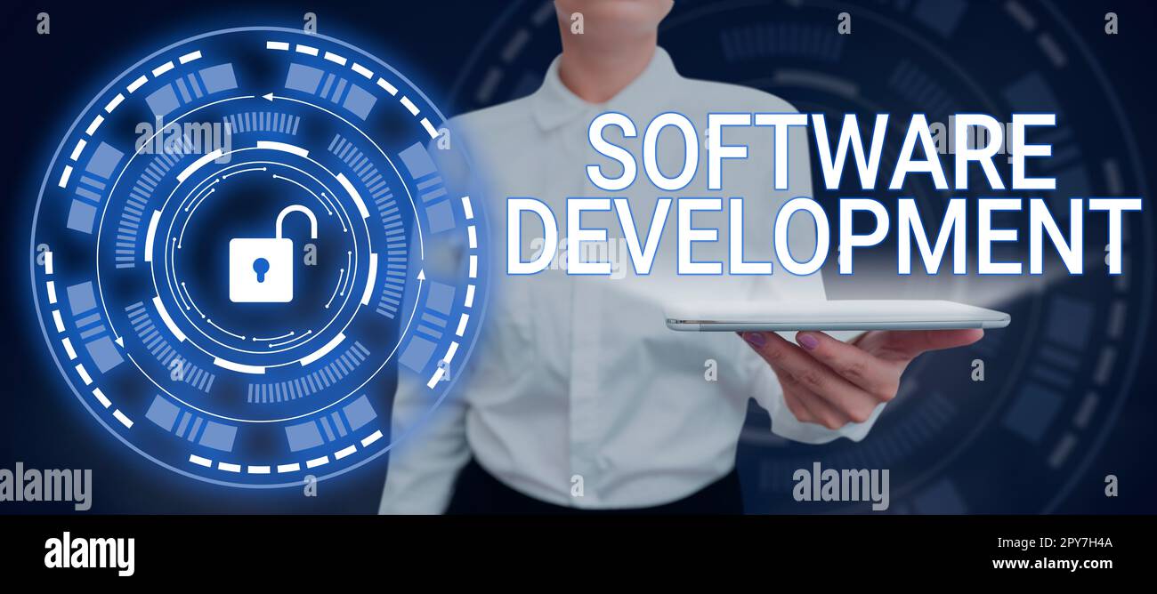 Sign displaying Software Development. Business overview software is ... Sign displaying Software Development. Business overview software is ...