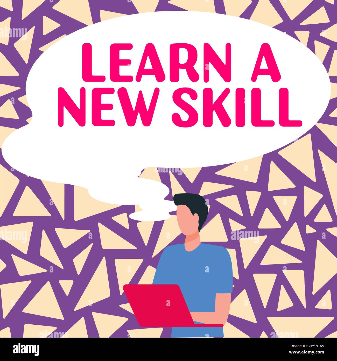 Text showing inspiration Learn A New Skill. Business approach acquisition knowledge through ...