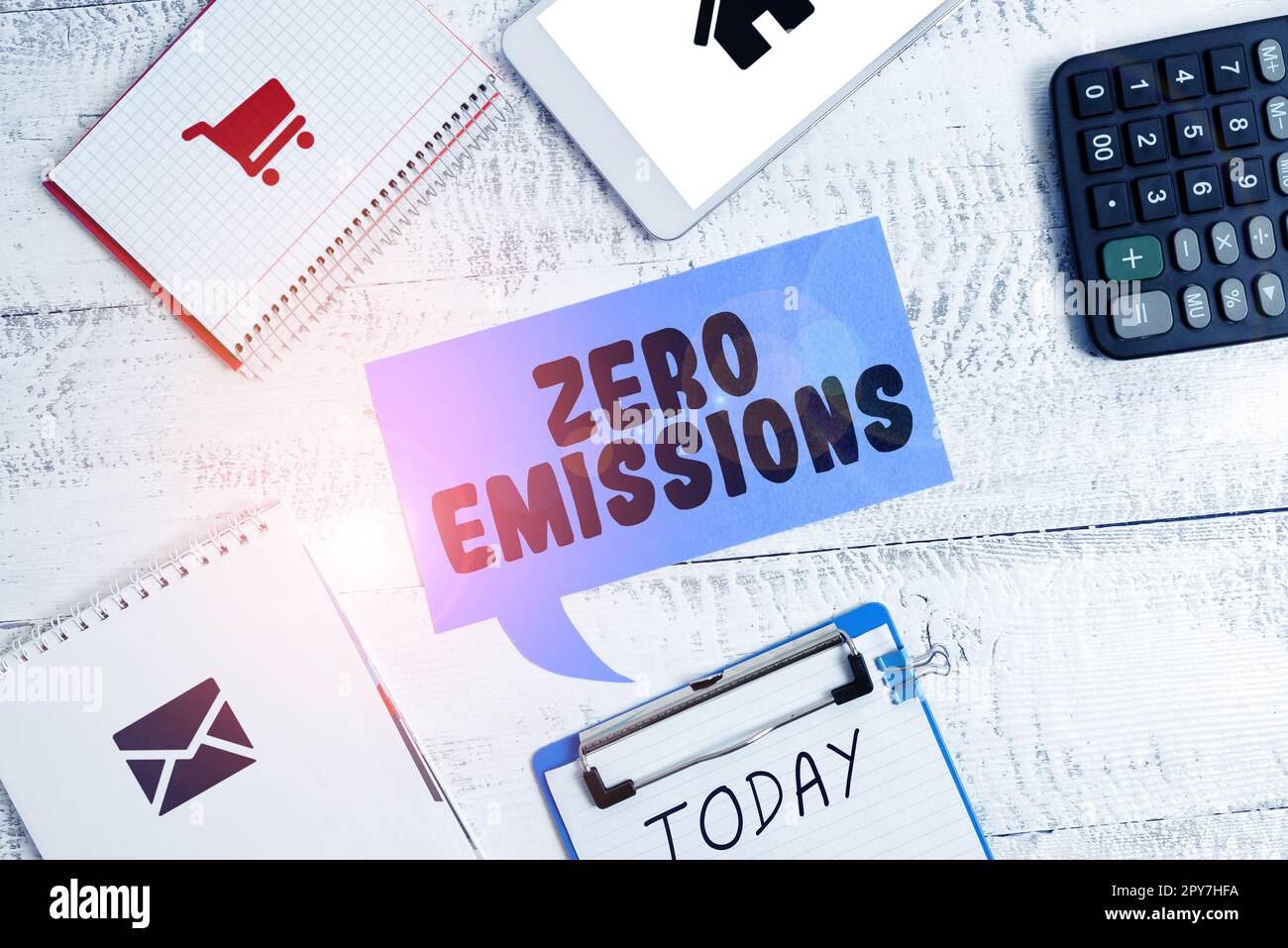 Conceptual display Zero Emissions. Conceptual photo emits no waste ...